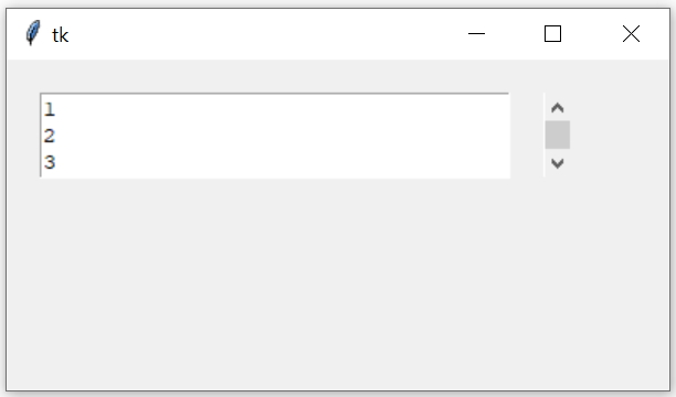 Tkinter Scrollbar With Options And Methods